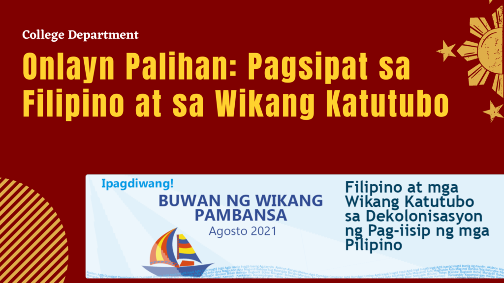 Onlayn Palihan: Pagsipat sa Filipino at sa Wikang Katutubo - Batangas ...