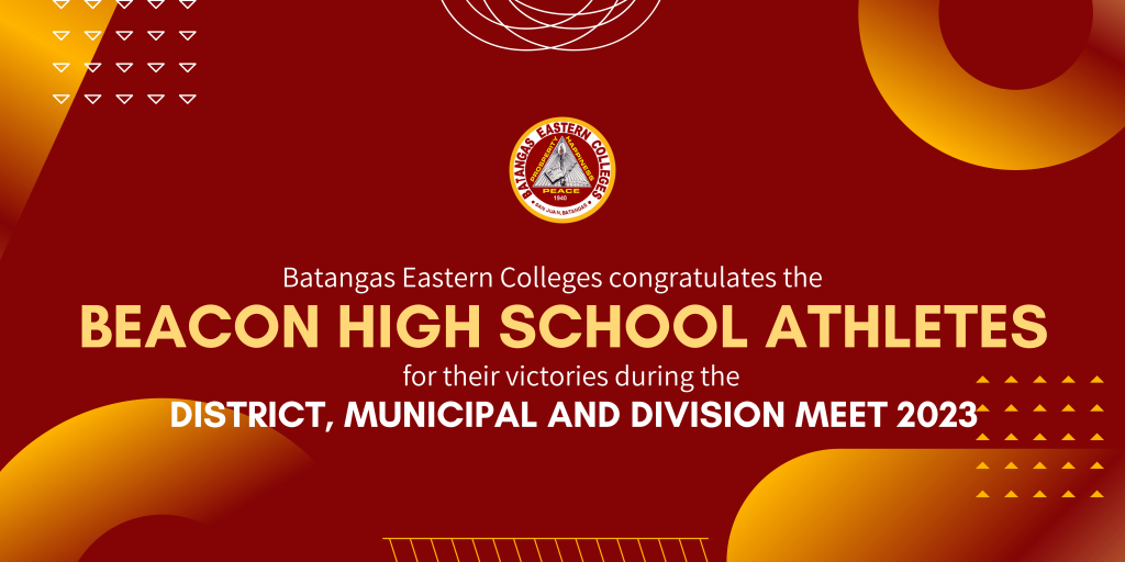 Triumphant Victories of BEC Athletes during the District, Municipal and ...